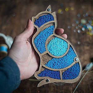 Lonjew Bead Organizer Storage With Transparent Lid Magnet Needle Holder Small Art Sewing Box Organization Tray Container Dividers Beads Parts Hobby Tool Cabinet Organizers Divided Trays