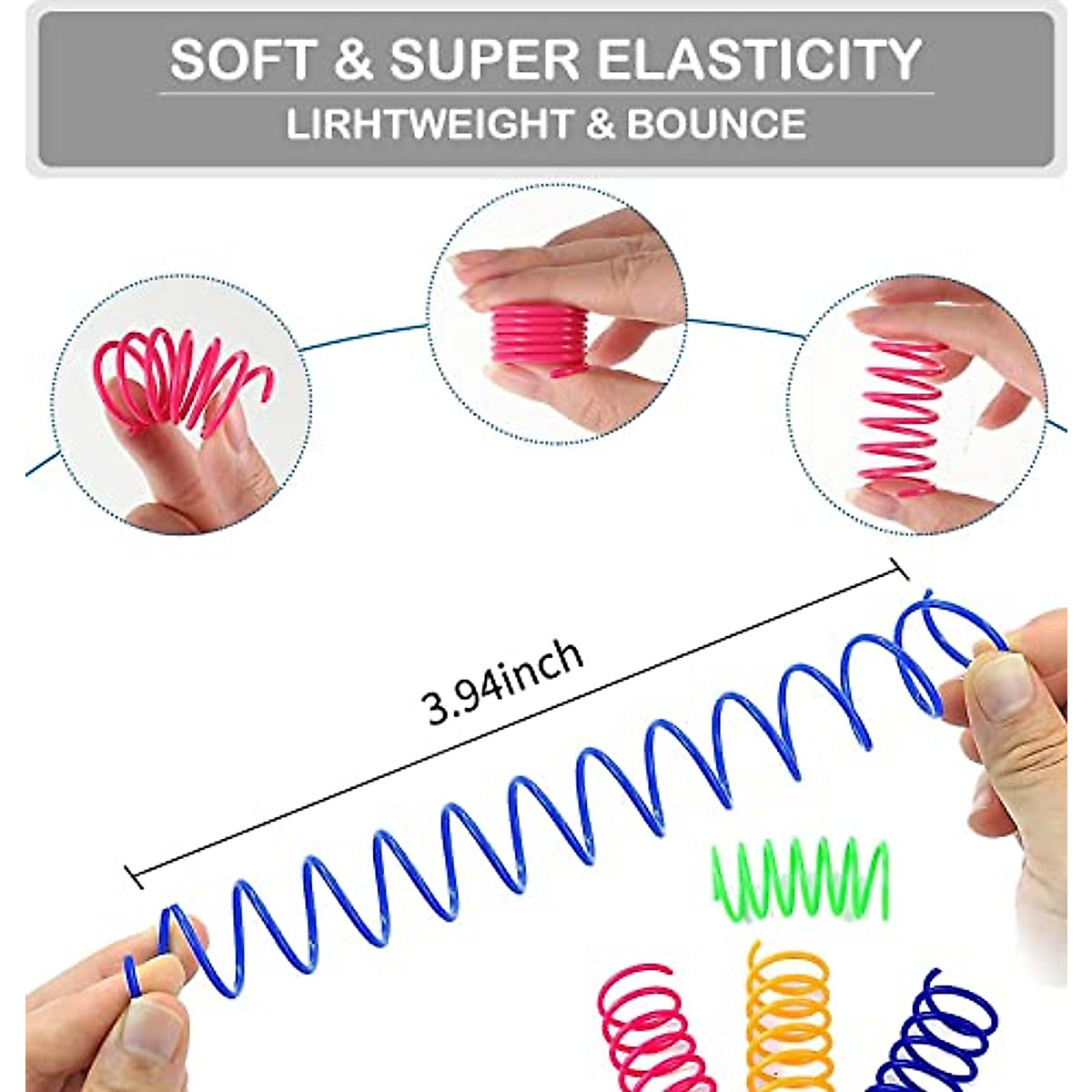 Valonii 30Pcs Interactive Cat Spring Toys for Indoor Cats/Kittens