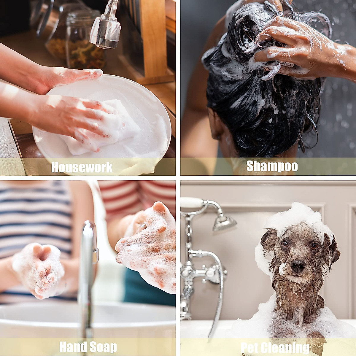 IRON BILL 2 Oz Empty Foam Pump Bottle (12PCS) Travel Foaming Soap Dispenser for Hand Soap, Lash Shampoo Cleanser (White&Gold)