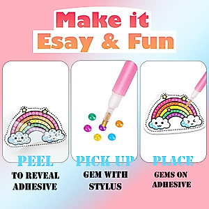 5D Diamond Painting Kits For Kids - Make Your Own GEM Stickers - Arts and Crafts for Kids,Girls and Boys - Gem Art Painting Kits - Gift Ideas for Girls Crafts Age 4,5,6,7,8,9,10-12,6-8(Magical)