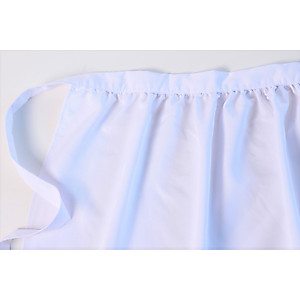 Making Believe Womens Classic Mop Cap and Apron Set, White