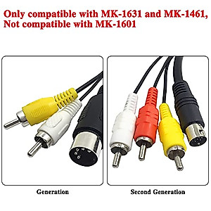 AFUNTA 6 Feet Standard AV Cable RCA Connection Cord Compatible Sega Genesis 2 & 3