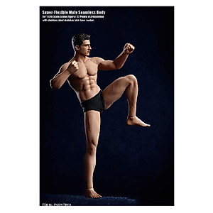 OBEST 1/12 Male Body 6 inch TBLeague Action Figure Full Set-Silicone Body+Head+Underwear-1/12 Scale Super Flexible Male Dolls for Arts/Drawings/Photography F Mezco SHF ML(PH2019-TM01A) (JH6N)