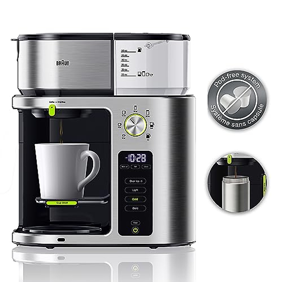 Braun KF9079SI Multiserve Coffee Maker, Stainless Steel