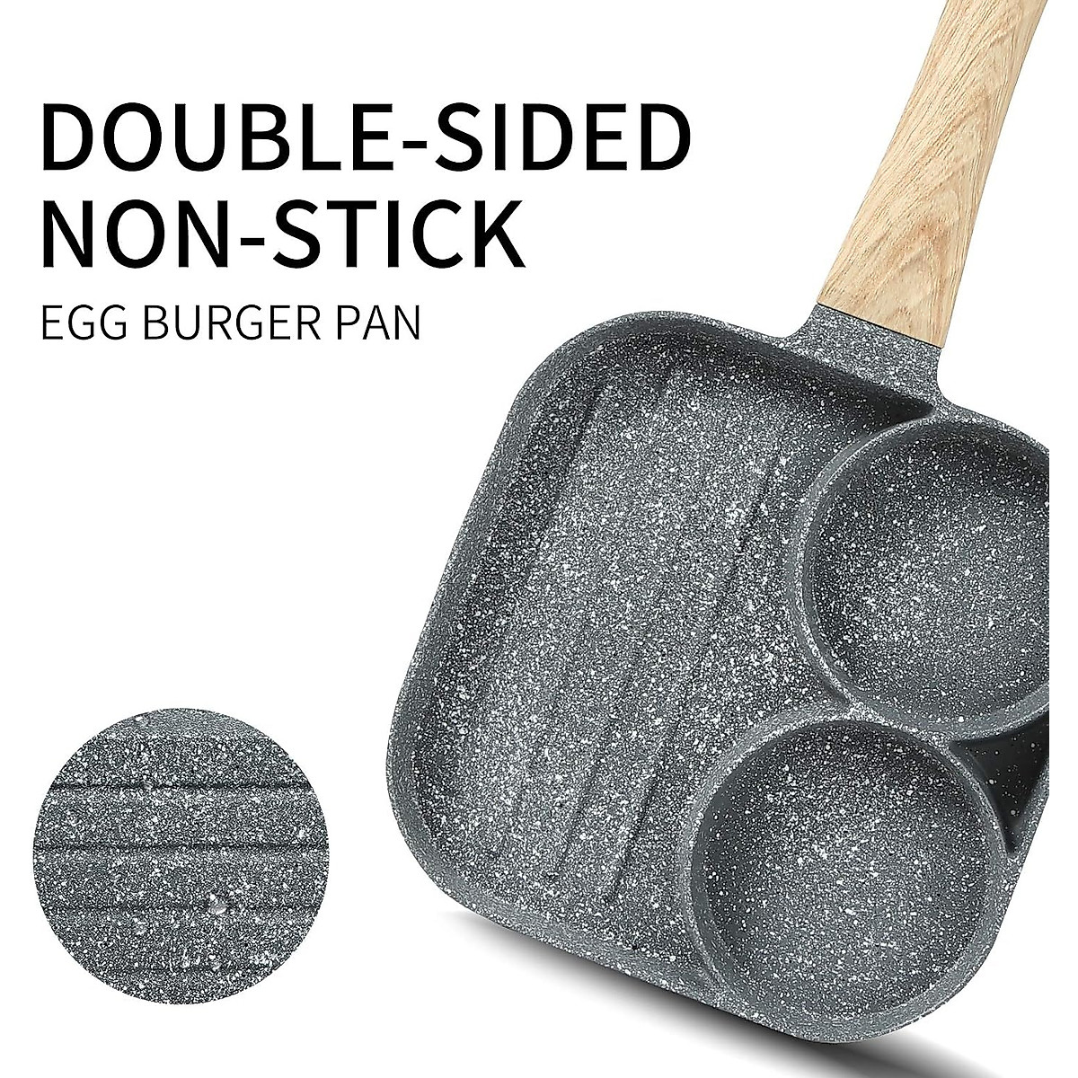 Nonstick Pan Steak Fried Egg Sausage Frying Pan Mini Pancake Pan Cast iron skillet Omelette Pan Frying Pot (Frying pan)