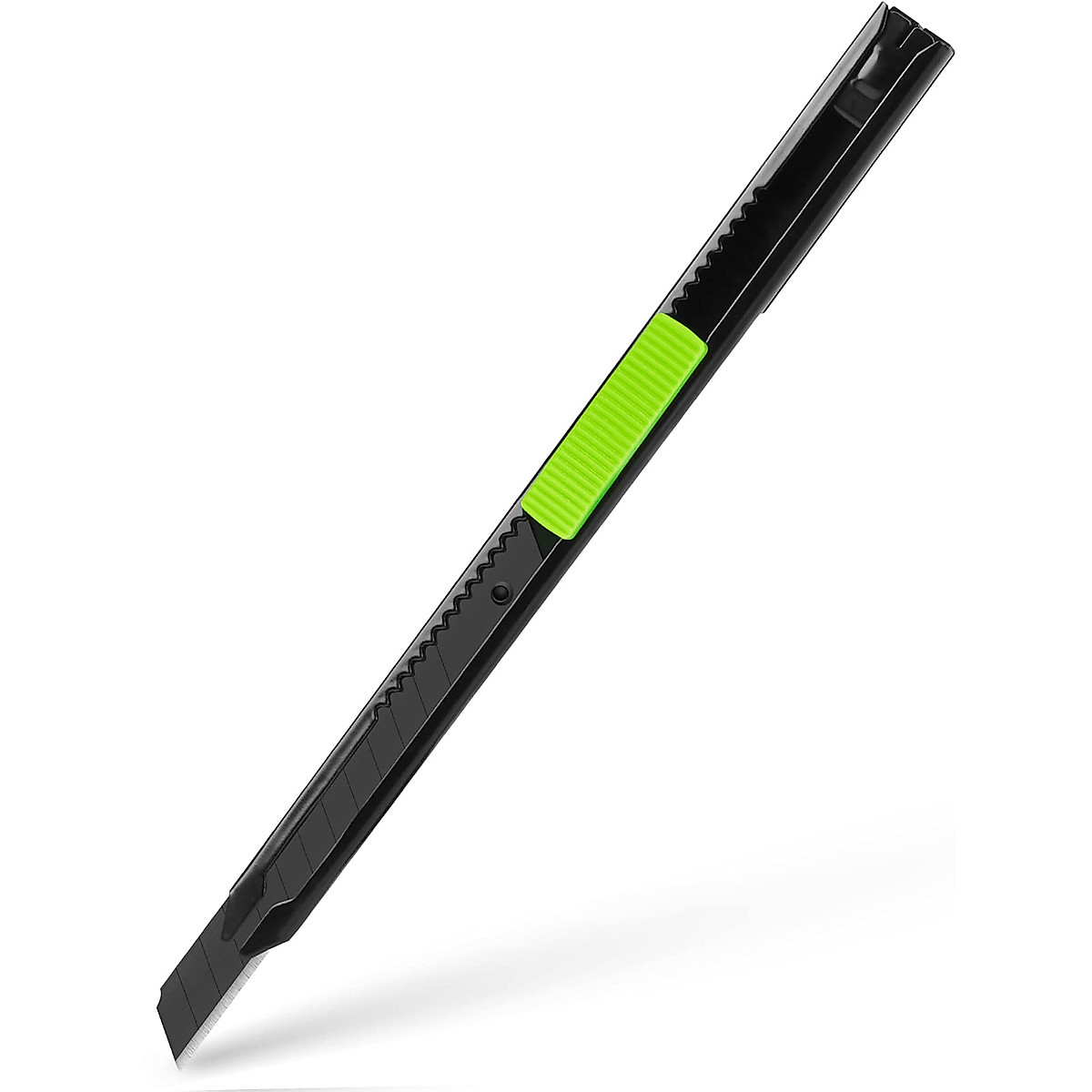 FantastiCAR Lightweight Retractable Auto-Lock Utility Knife Slim Box Cutter, with Extra 5 Blades (9mm), Staple Puller Design and Metal Body