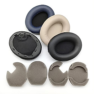 WH-1000XM4 Ear Cushions Replacement Noise Isolation Ear Pads Compatible with Sony WH1000XM4 Wireless Noise Canceling Over-Ear Headphones- Added Thickness & Plastic Stick