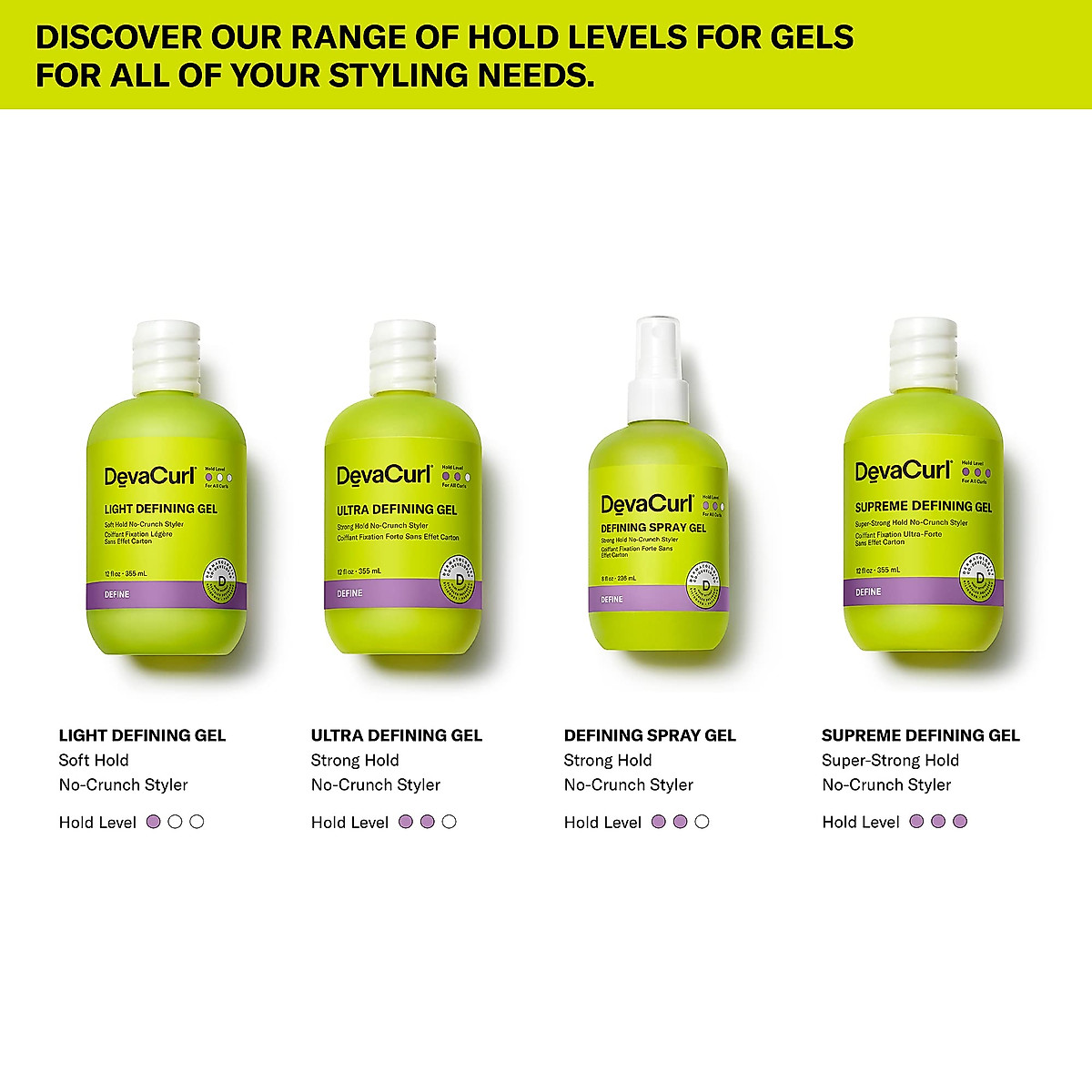 DevaCurl Ultra Defining Gel Strong Hold No-Crunch Styler, Bright Breeze, 12 fl. oz.