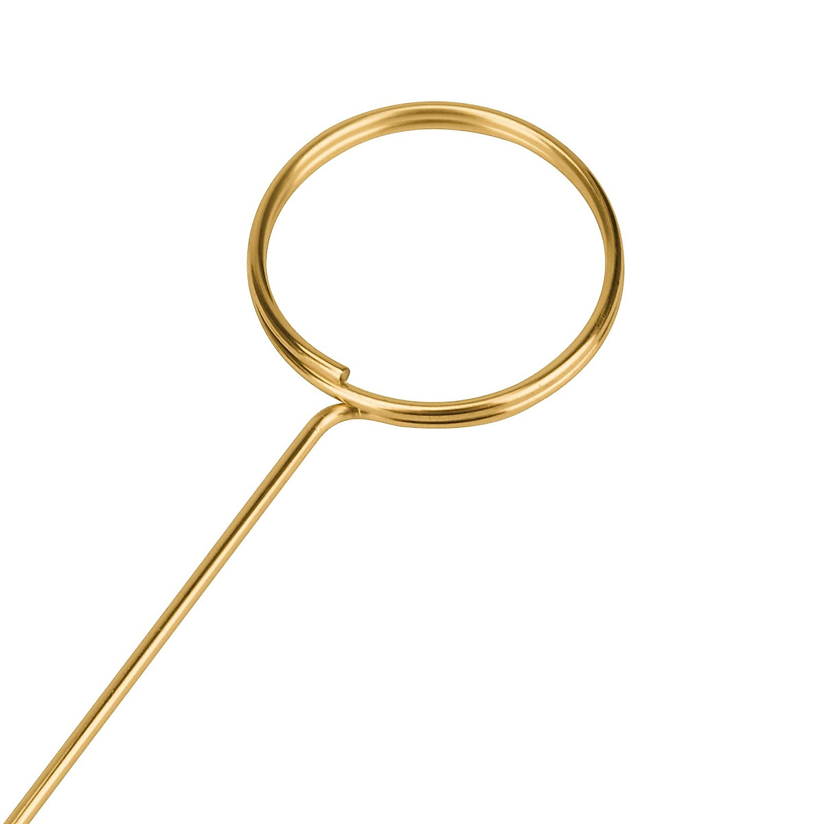 SENJEOK 80 PCS 13.6 Inch Gold Floral Place Card Holder, Round Metal Wire Floral Picks, Photo Clip Holder Stick for Office, Wedding, Birthday