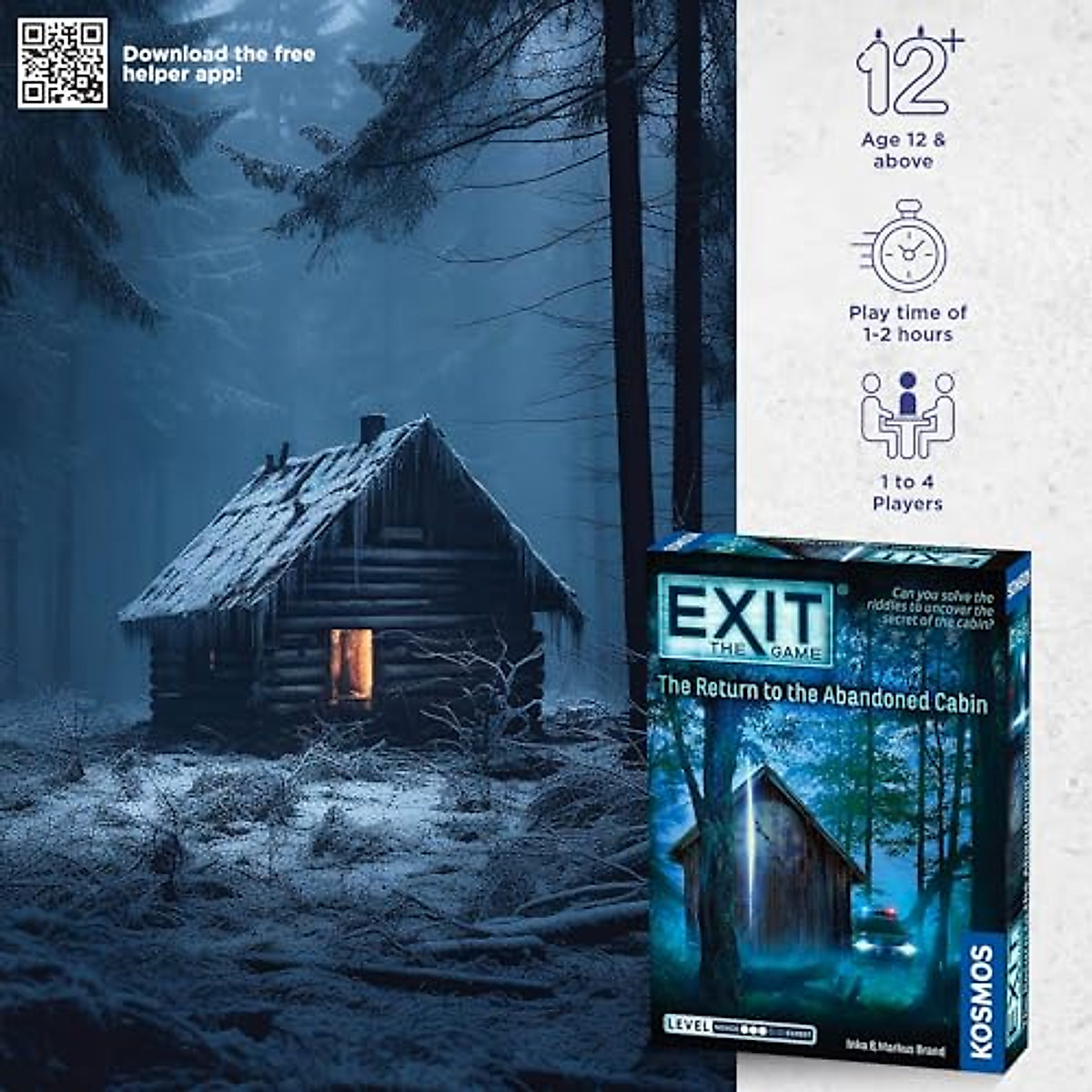 EXIT: The Return to The Abandoned Cabin | EXIT: The Game - A Kosmos Game | Family-Friendly, Card-Based at-Home Escape Room Experience | Collaborative for 1 to 4 Players, Ages 12+