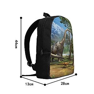Nakgn Brachiosaurus Print Backpack for Child Girls Kids Book School Bags