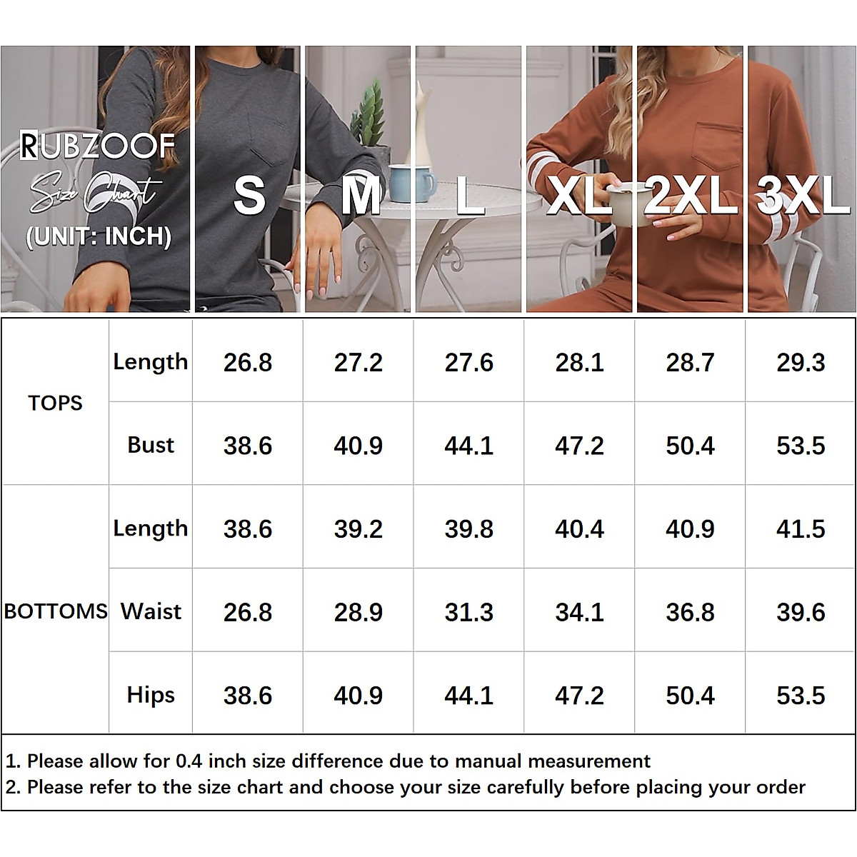 RUBZOOF Tracksuit for Women Set Plus Size Two Piece Lounge Wear Sweatsuit Outfits Gray 3XL