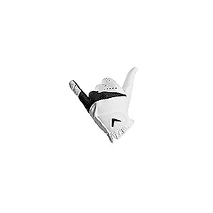 Callaway Golf Women's Weather Spann Premium Synthetic Golf Glove  (White, Single, Small, New Model , Standard, Worn on Left Hand)