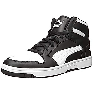 PUMA Men's REBOUND LAYUP Sneaker, Puma Black-Puma White, 10.5