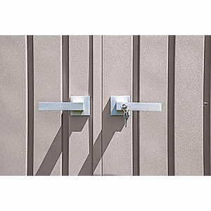 Arrow Shed Elite 8' x 6' Outdoor Lockable Steel Storage Shed Building, Cool Grey