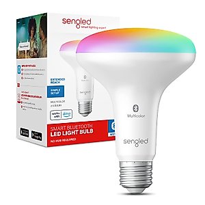Sengled Alexa Light Bulb, BR30, S1 Auto Pairing with Alexa Devices, Smart Flood Light Bulb that Work with Alexa, Multicolor Dimmable, E26,RGBW Lights, 65W Equivalent Recessed, No Hub Required, 1-Pack