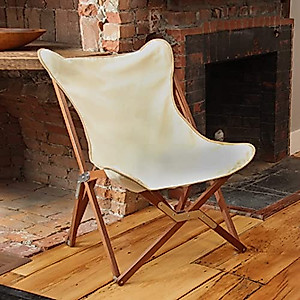 BYER OF MAINE, Pangean Tailgate Bundle, Small Table and Butterfy Chair, Natural