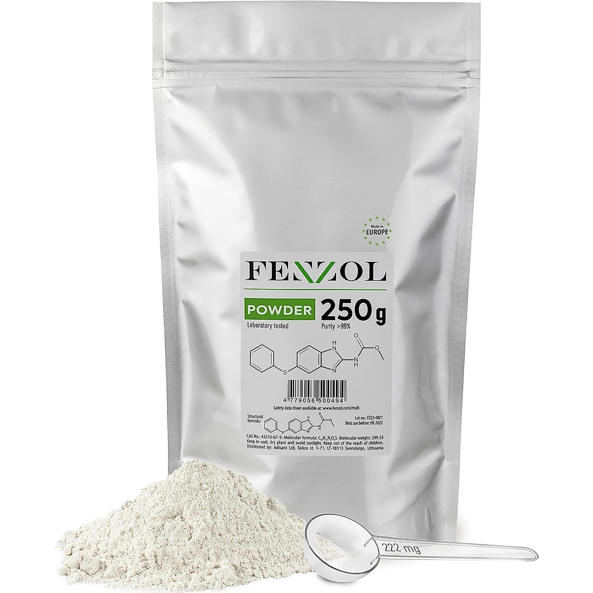 Fen | ZOL 250 | g | (8.8oz) | Powder | 222 | mg Spoon Inside | >99%
