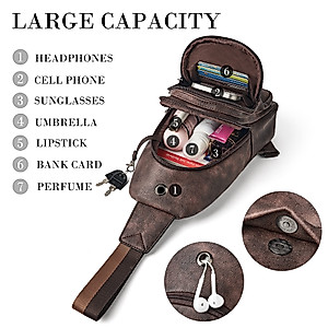 Shrrie Sling Bag for Women,Fanny Pack Crossbody Bags for Women, PU Leather Chest Bag for Women Waist Bag for Travel and Daily Use