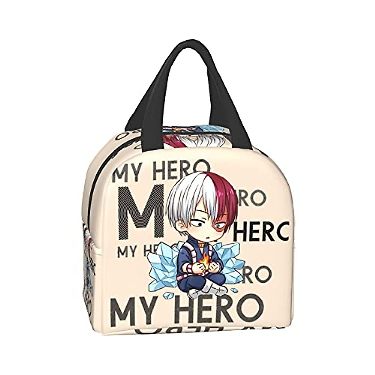 BearLad Boku No My Her0 Academ1a Todoroki Lunch Bag Tote Anime Container For Women Box Insulated Kids Cooler School Travel, One Size