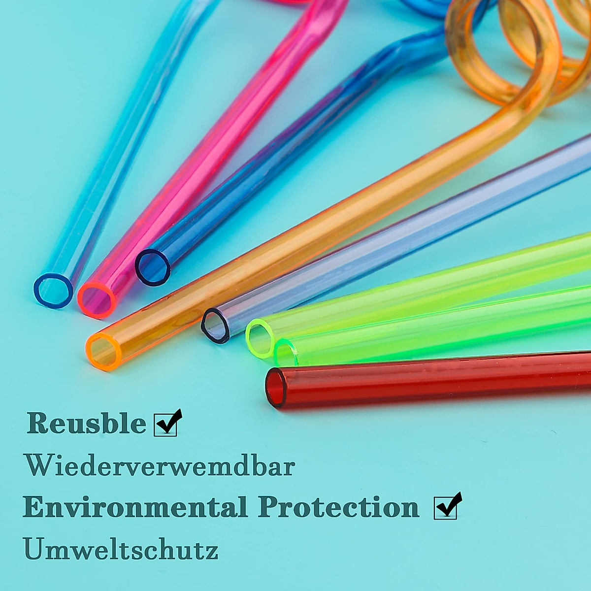 24Pcs Soccer Party Straws for Soccer Party Favors, Soccer Ball Themed Party Decorations Reusable Soccer Themed Straws for Sports Party Supplies for Kids Boys Girls