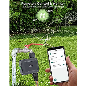 Moistenland Bluetooth Sprinkler Timer, Smart Hose Faucet Timer, Wireless APP Control Available, Outdoor Hose Timer for Garden Lawns Plants, Irrigation Timer for Flowerbed
