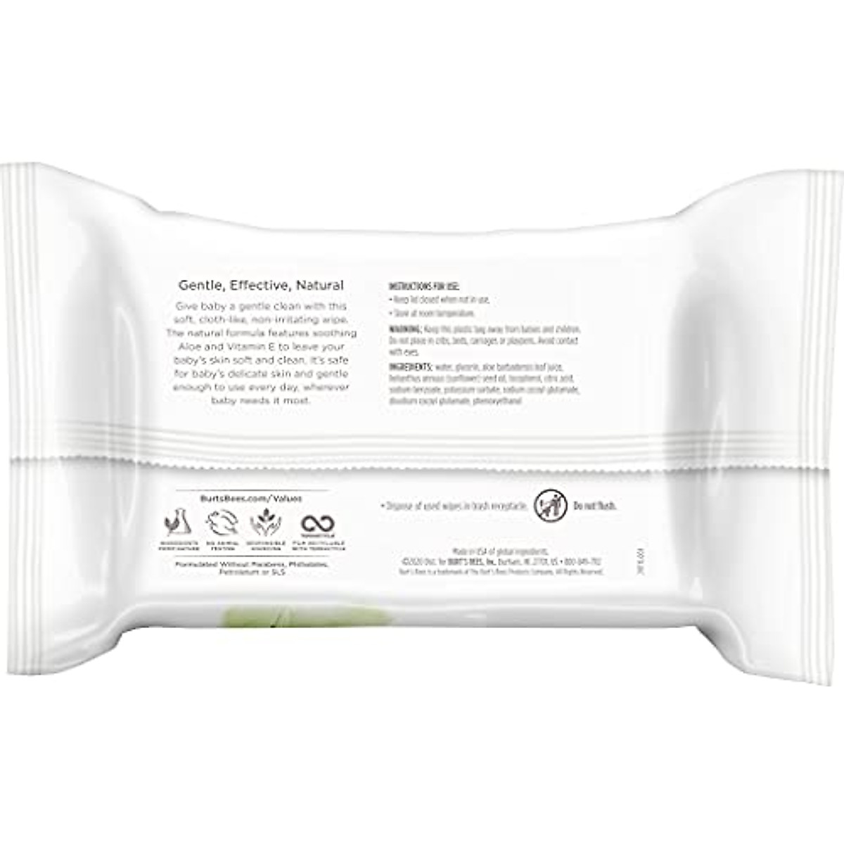Burt's Bees Baby Wipes, Unscented Towelettes for Sensitive Skin, Hypoallergenic & Non-Irritating, All Natural with Soothing Aloe & Vitamin E, Fragrance Free, 72 count ( Pack of 10)