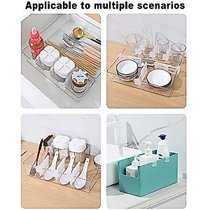 Fridge Divider, 16 Pack Refrigerator Door Organizer, Drawer Adjustable Separators, Expandable From 2.5-4.3 Inches, for Home Kitchen Office Supplies Tidy, Clear
