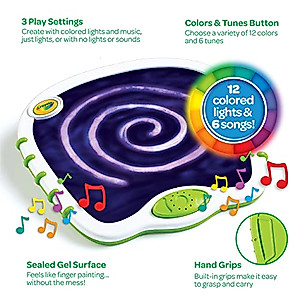 Crayola Toddler Touch Lights, Musical Doodle Board, Sensory Toys for Toddlers, Gifts for Kids Ages 2+
