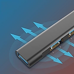 SHYPT 3.0 Multi USB Splitter Adapter 3 Port Card Reader High Speed Type C Mini USB-Hub Extension Cable