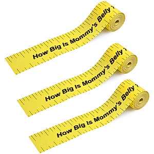 ABOAT 3 Rolls 2in x 150ft Belly Measuring Tape Tummy Measure for Baby Shower Game Party Supplies