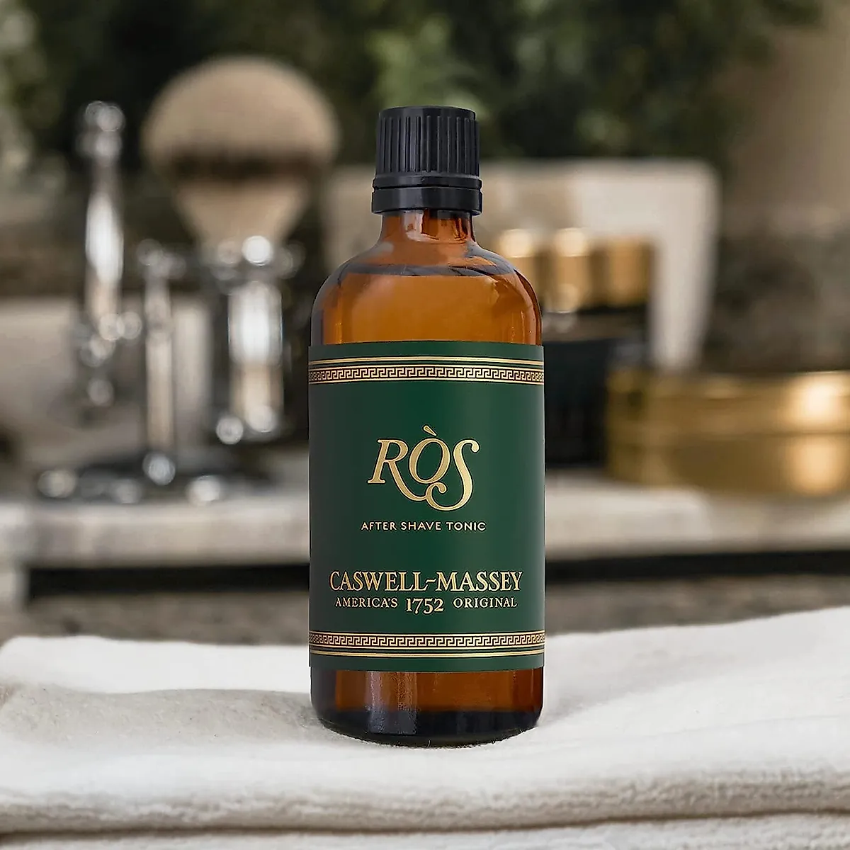 Caswell-Massey ROS After Shave Tonic, Refreshing and Invigorating Post-Shave Care, Masculine Rose Scent, 3.4 Fl Oz