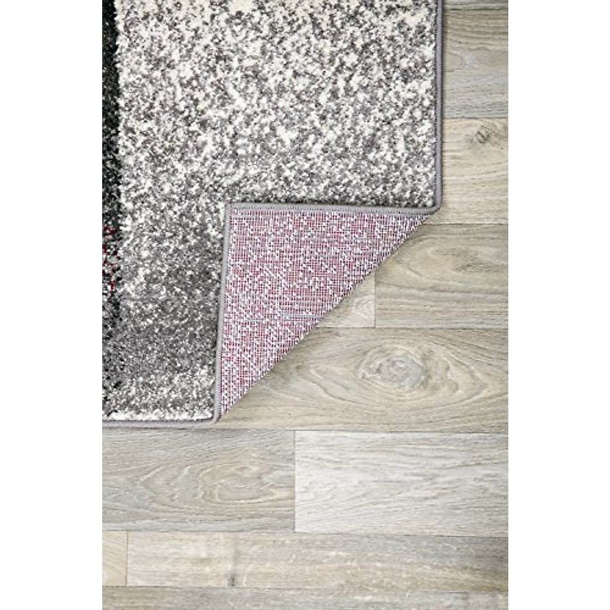 Rugshop Modern Distressed Boxes Area Rug 5' x 7' Gray