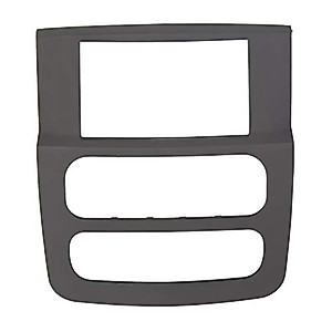 ECOTRIC High Grade Double DIN Stereo Dash Kit Compatible with 2002-2005 Dodge Ram 1500 2500 3500 Pickup Black Without Wiring Harness