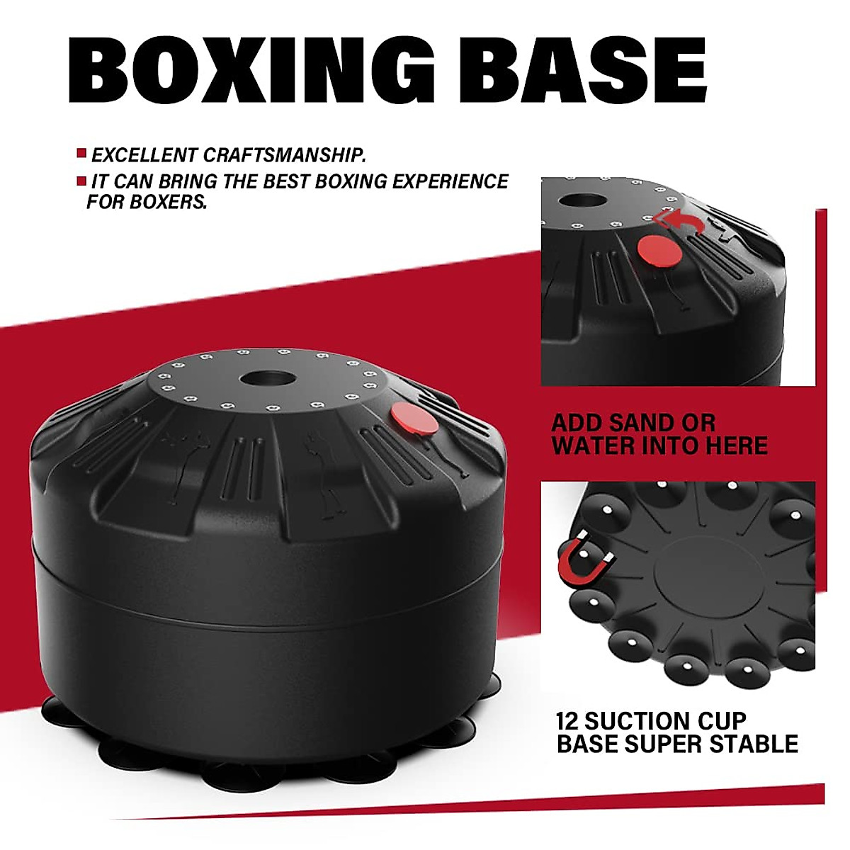 LEKÄRO Punching Bag 70" with Boxing Gloves, Heavy Boxing Bag with Stand for Adult Teens, Kickboxing Bag for MMA Muay Thai Fitness (Black gold)