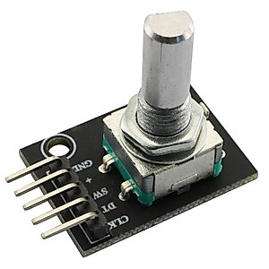 RLECS 2pcs Encoder Module Brick Sensor clickable Switch 360 Degree Rotary KY-040 with Knob Cap for Arduino