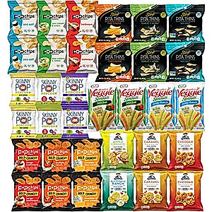 Snacks Variety Pack for Adults - Healthy Snack Bag Care Package - Bulk Assortment (34 pack)