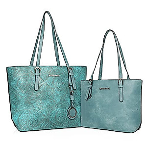 Women Handbags Set Tote Bag for Women Large and Medium Shoulder Bag Satchel Hobo 2pcs Purse Set MWC2-G052TQ