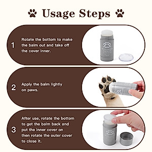 Tinioey Cat Dog Paw Pad Balm Stick (2.4 oz) | Natural Lick Safe Dog Paw Blam Protector, Soother & Moisturizer for Cracked Dry & Damaged Paws, Nose & Elbows | Snout Soother for Dogs