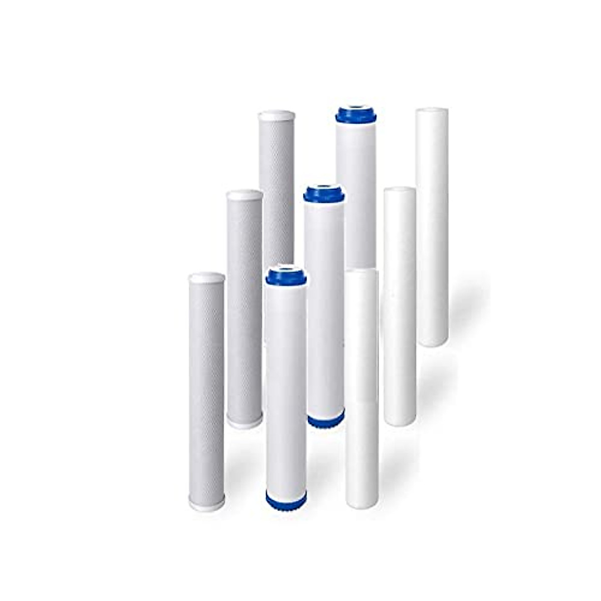 PACK OF 9: Replacement Slim Blue 20" Pre-Filters/Cartridges for Commercial Reverse Osmosis RO Water Filtration Systems | 2.5" x 20" Sediment, Carbon Block, GAC Filter