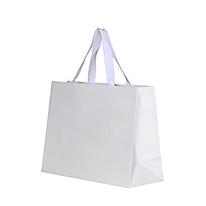PAPERIST 10pcs 15.7x5.5x11.8 sturdy durable thick paper bag, cotton handles bag, perfect for gift bags, party bags, large gift bags