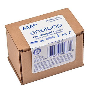 Eneloop Panasonic BK-4MCA24/CA AAA 2100 Cycle Ni-MH Pre-Charged Rechargeable Batteries 24 Pack & Panasonic BK-3MCA24/CA AA 2100 Cycle Ni-MH Pre-Charged Rechargeable Batteries 24 Pack