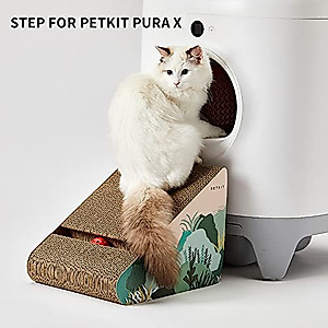 PETKIT Cardboard Cat Scratcher Scratching Pad, Stairs, Step Stool for Pura X