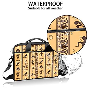 Ethnic Culture Laptop Computer Bag Waterproof Shoulder Messenger Bag 13-15 inch Durable Laptop Tote Bag with Shoulder Strap Handle Lightweight Crossbody Briefcase