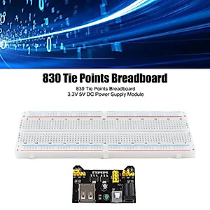 830 Tie Points Breadboard, 3.3V 5V Output Power Module Female USB Socket Easy Connection Less Error 65Pcs Wire Clear Markings for DIY Project Programming