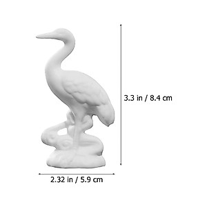 BESPORTBLE Ceramic Crane Figurine Chinese Animal Statue Figurine Home Decor Japanese Zen Garden Housewarming