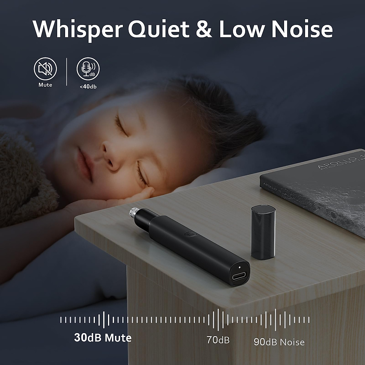 TIFOR 8,000 RPM Nose Hair Trimmer for Men - Electric Nose Hair Trimmer Rechargeable - IPX7 Metal Ear Nose Trimmer Eyebrow Facial Hair Removal Tool