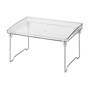 Cryfokt Tabletop Organizer Rack, Durable Plastic Sturdy Stable Structure Transparent Storage Rack for Home (One Tier Free Size)