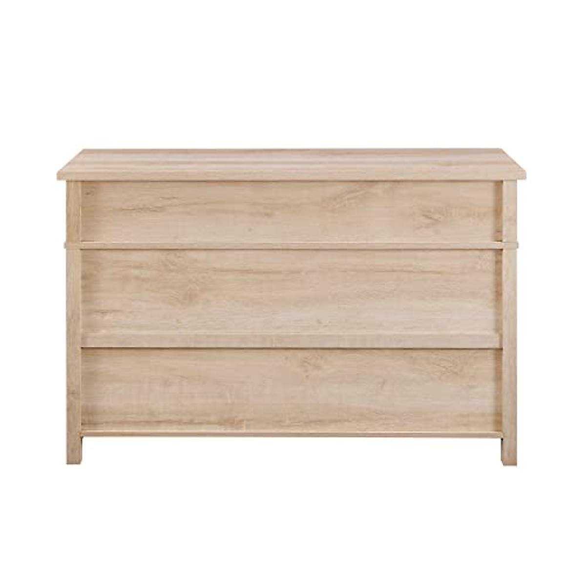 Walker Edison Modern Farmhouse 6-Drawer Framed Dresser with Half-Moon Handles, 52 Inch, White Oak