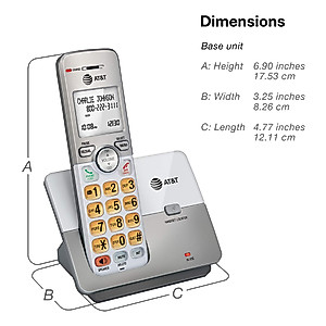 AT&T EL51203 - 2 Handset DECT 6.0 Cordless Home Phone Full-Duplex Handset Speakerphone, Backlit Display, Lighted Keypad, Caller ID/Call Waiting, Phonebook, Eco Mode, Voicemail Key, Quiet Mode,Intercom
